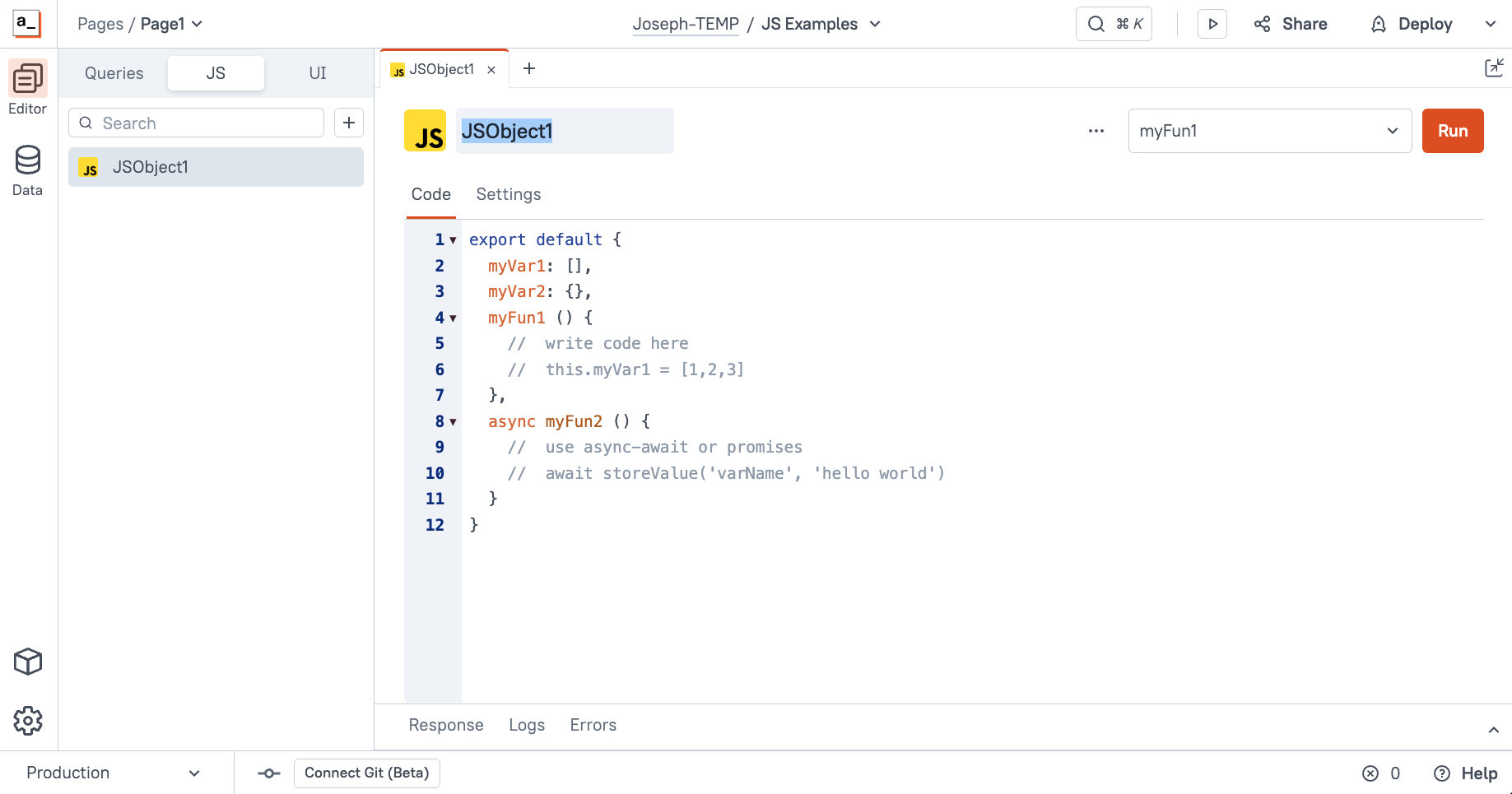 Intro to Javascript in Appsmith | Appsmith Community Portal